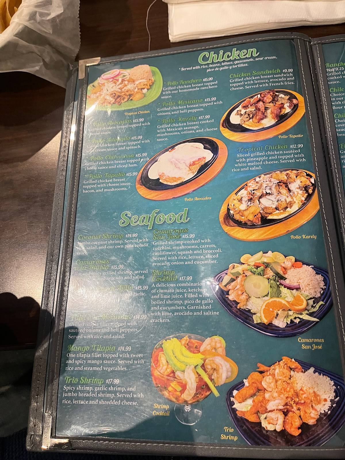 Menu at Avocado's Grill restaurant, Paragould