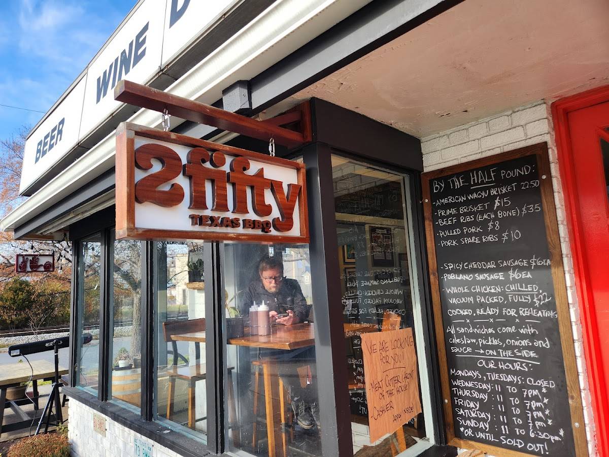 Menu at 2Fifty Texas BBQ, Riverdale Park