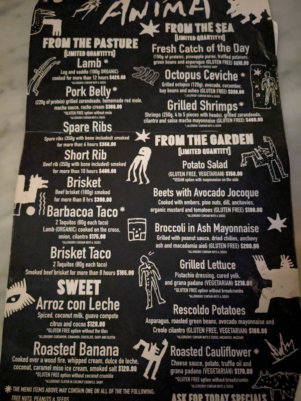 Carta de barbacoa Ánima, Merida