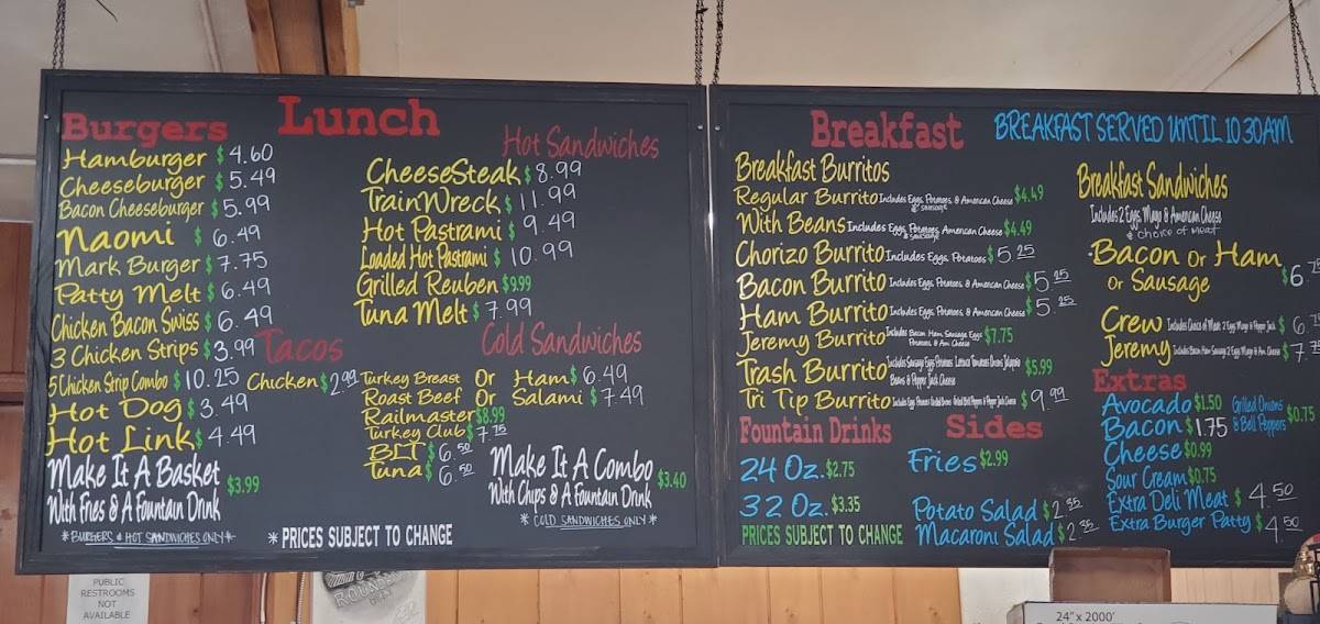 Menu at Roundhouse Deli BBQ, Roseville