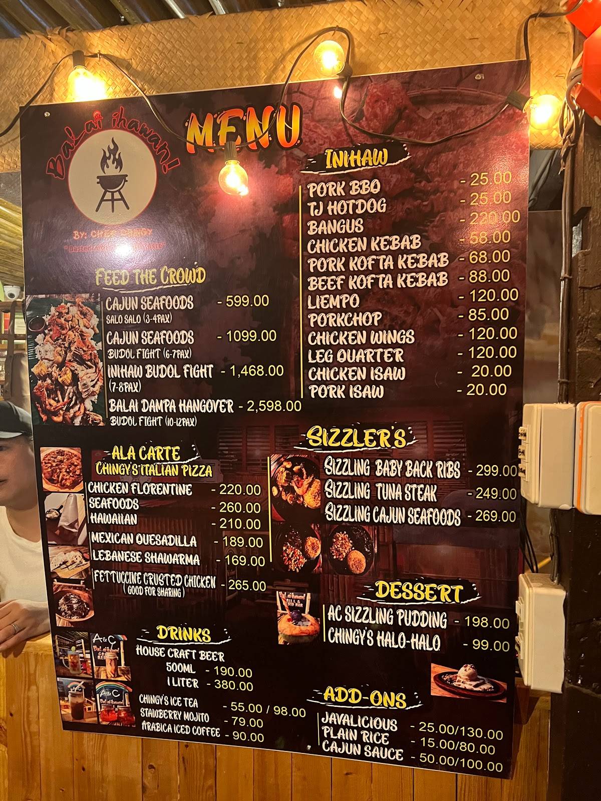 Carta de BaLai ihawan Grill & Restobar, Masbate