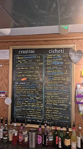 Menu at Bacareto restaurant, Cardiff
