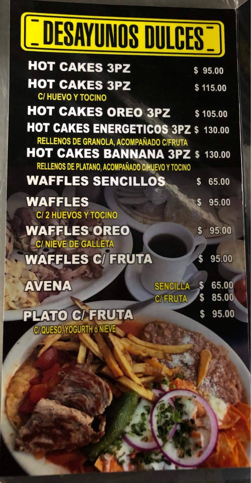 Carta de Baja Meat Restaurant, Mexicali, Calz Anáhuac 1800