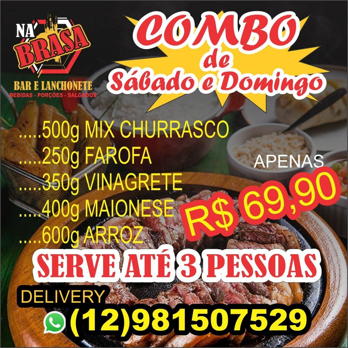 Menu em Bar e Restaurante Na Brasa, Taubaté