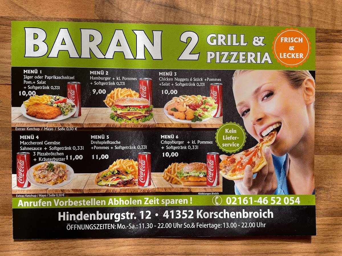 Speisekarte von Baran Grill 2, Korschenbroich