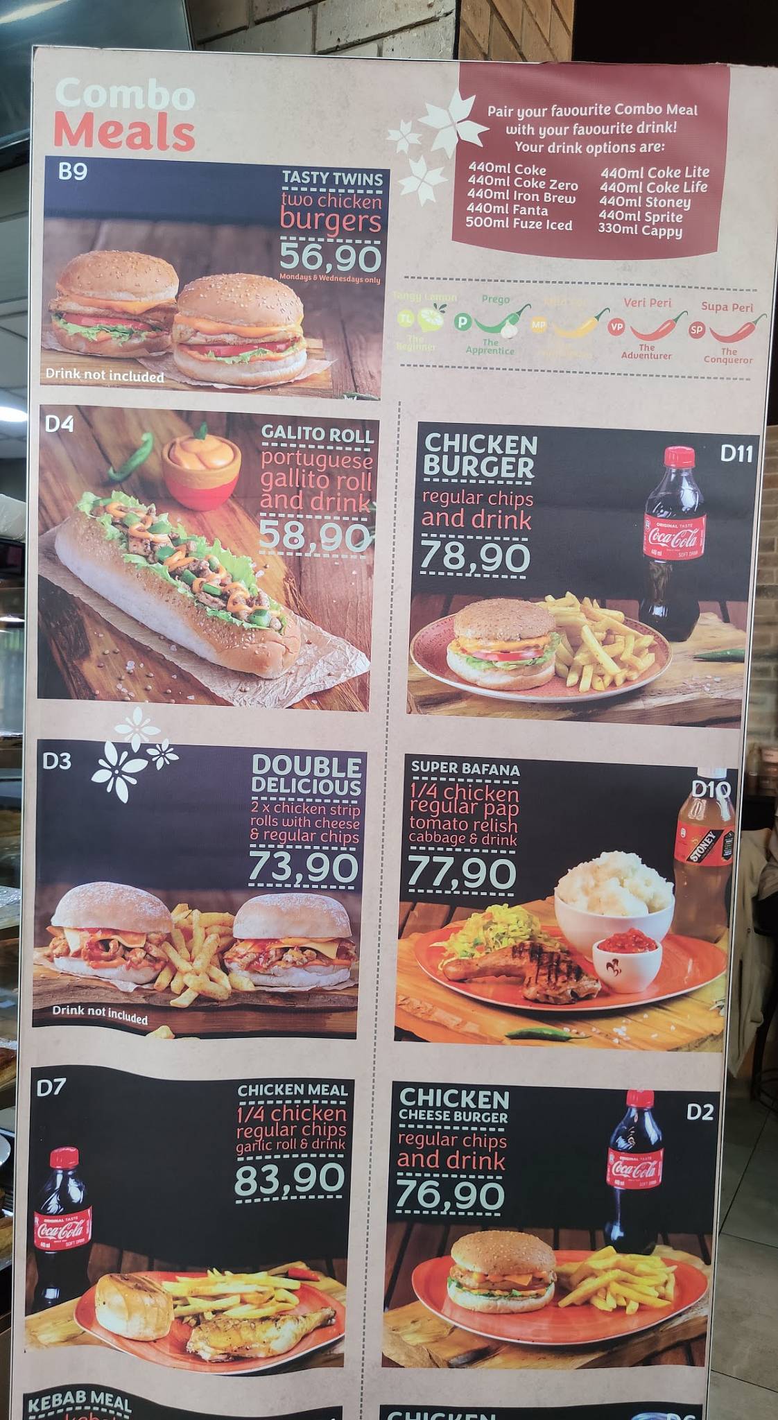 Menu at Barcelos Stormvoël, Pretoria, 239 Stormvoël Rd