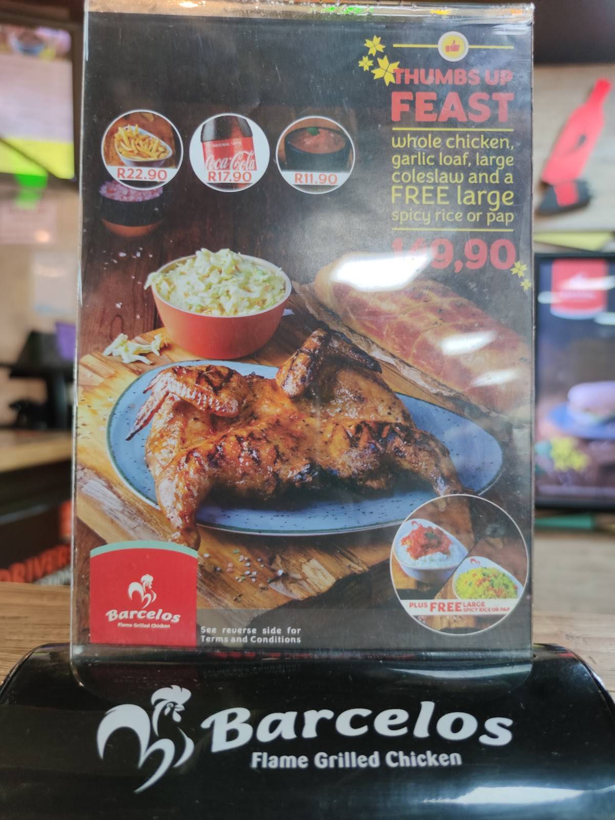 Menu at Barcelos Stormvoël, Pretoria, 239 Stormvoël Rd