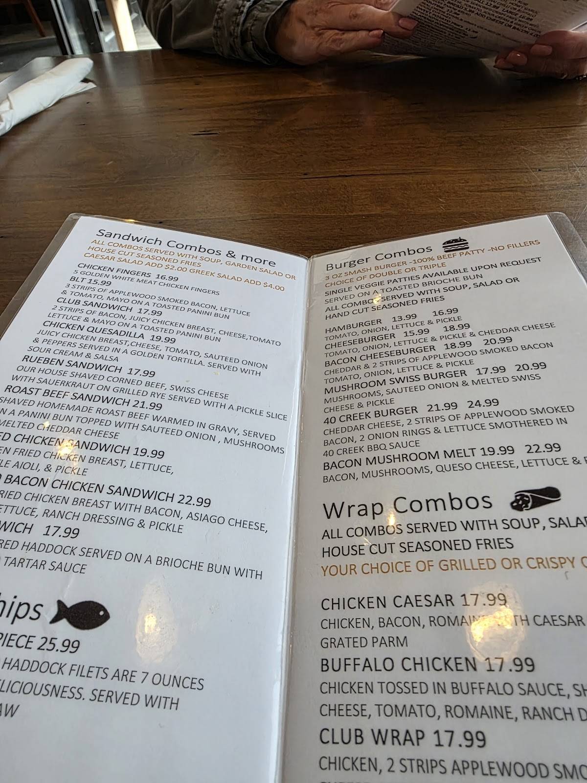 Menu at Barking Forest Eatery and Pub, Lambton Shores