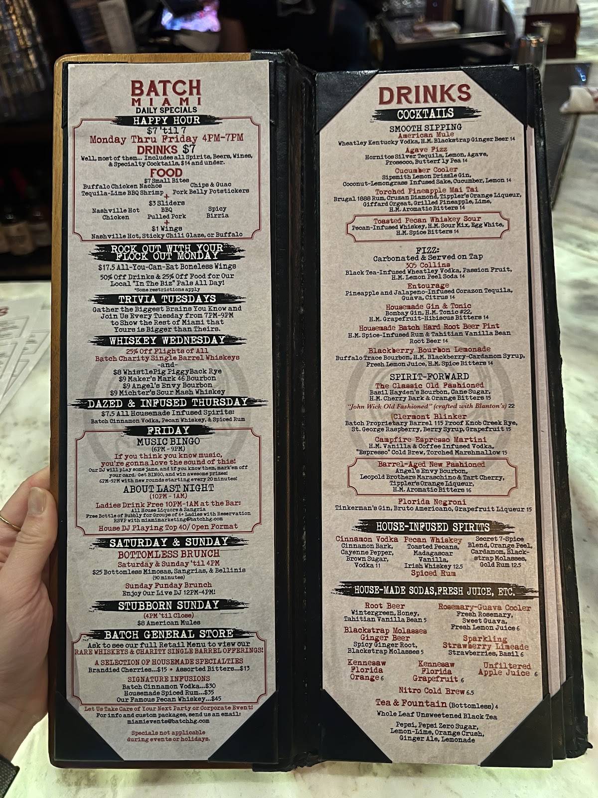 Menu at Batch Gastropub: Miami, Miami