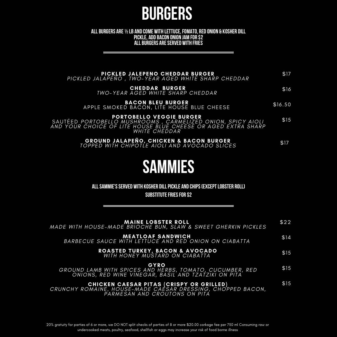 Menu at Baxters on Cedar pub & bar, Sandpoint, 109 Cedar St