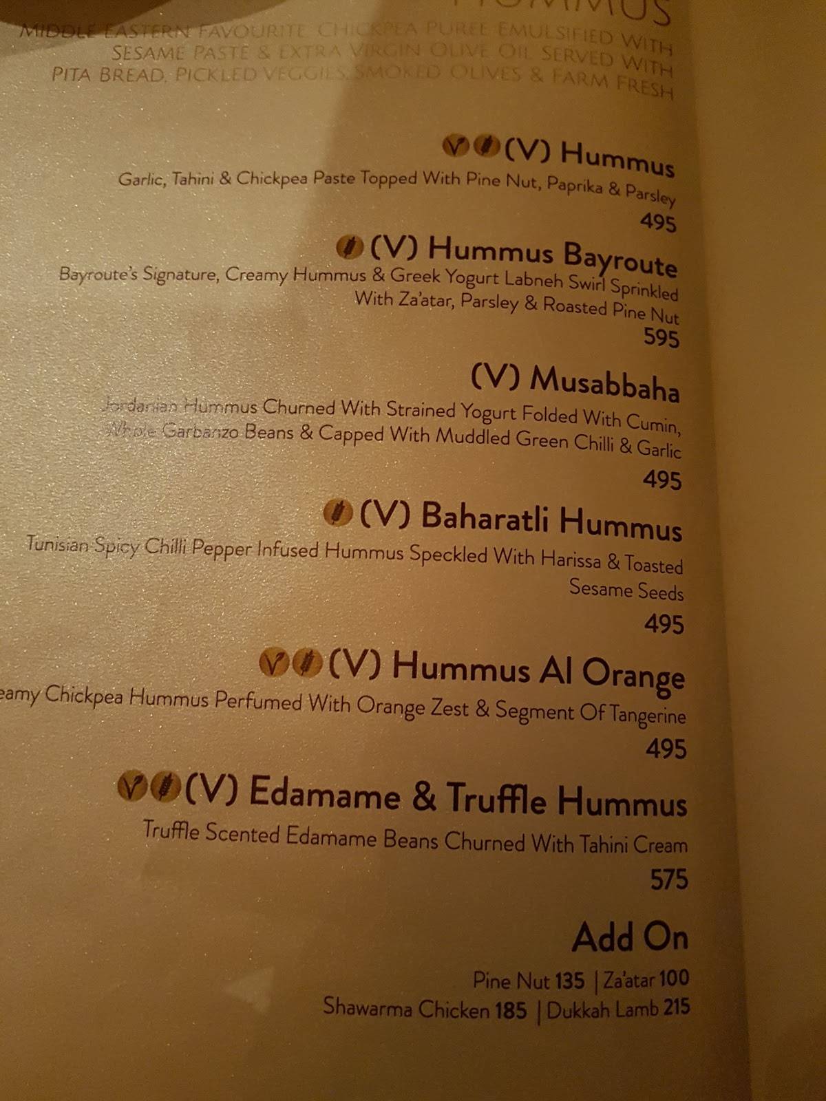 Menu at Bayroute Powai, Mumbai, 4W94+WWF