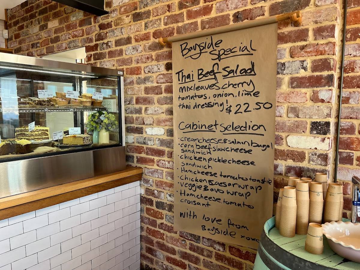 Menu at Bayside Kitchen cafe, Crawley
