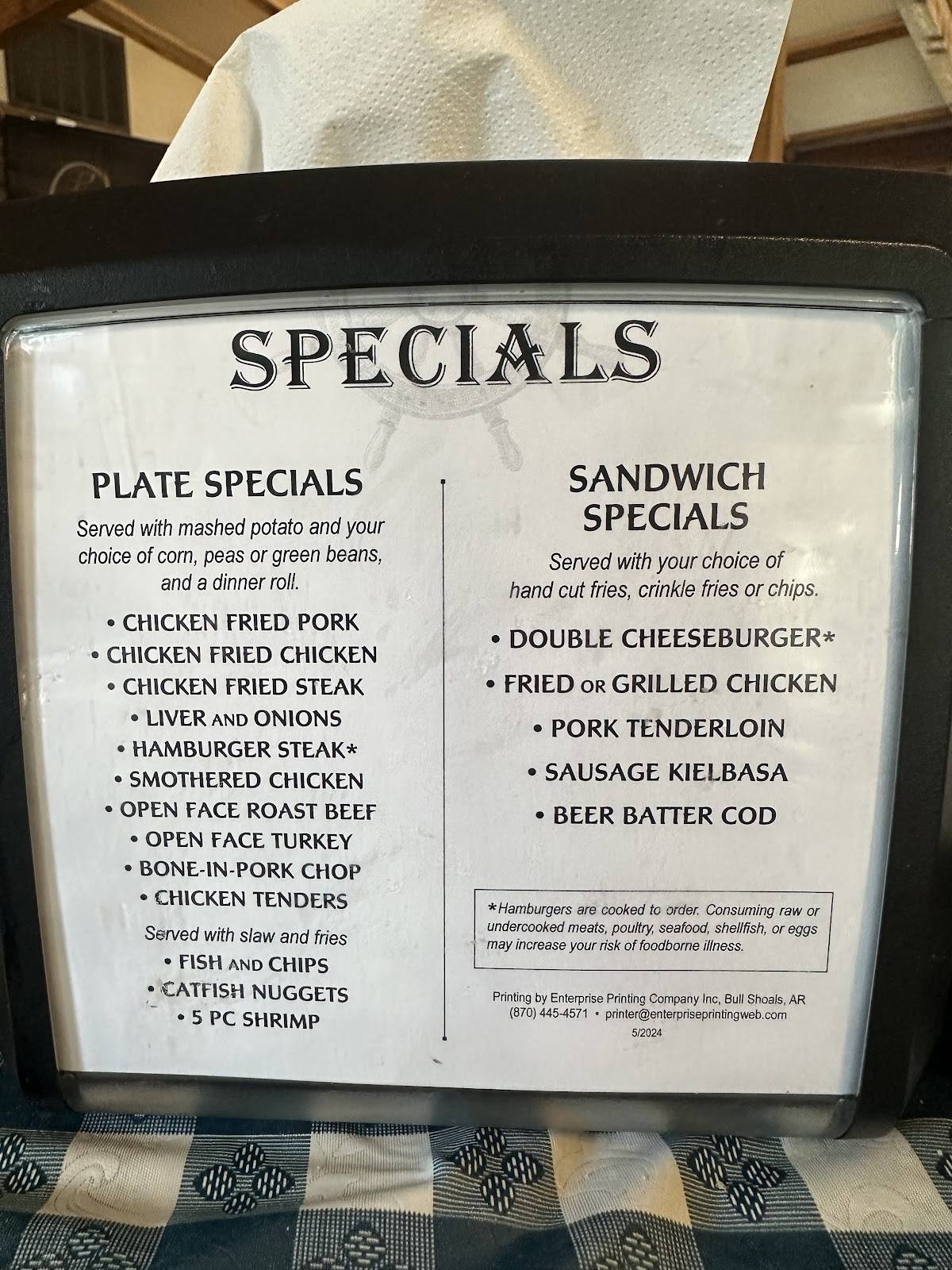 Menu at Beacon Point Restaurant, Lakeview
