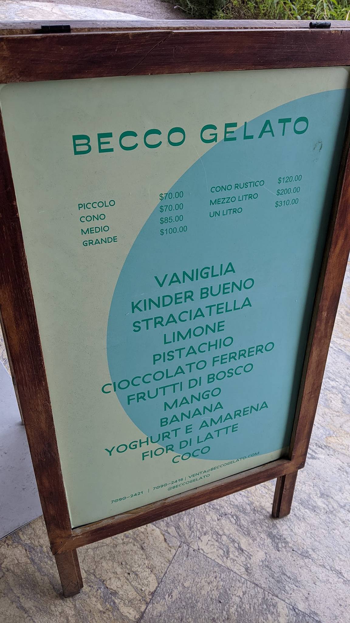 Carta de Becco Café, Naucalpan de Juárez