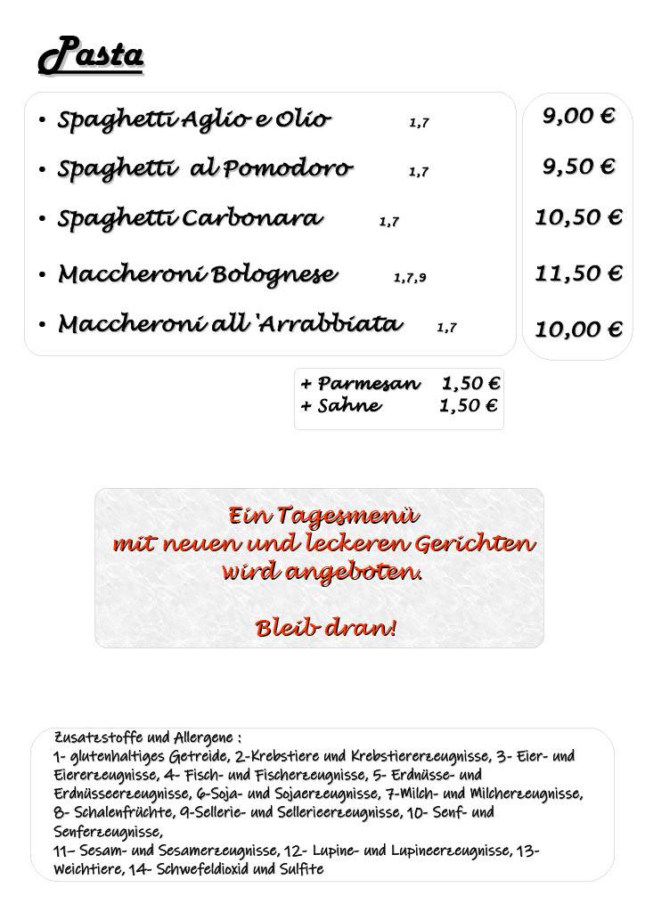 Speisekarte von Bedda Matri - Pizzeria & Hamburgeria, Velpke