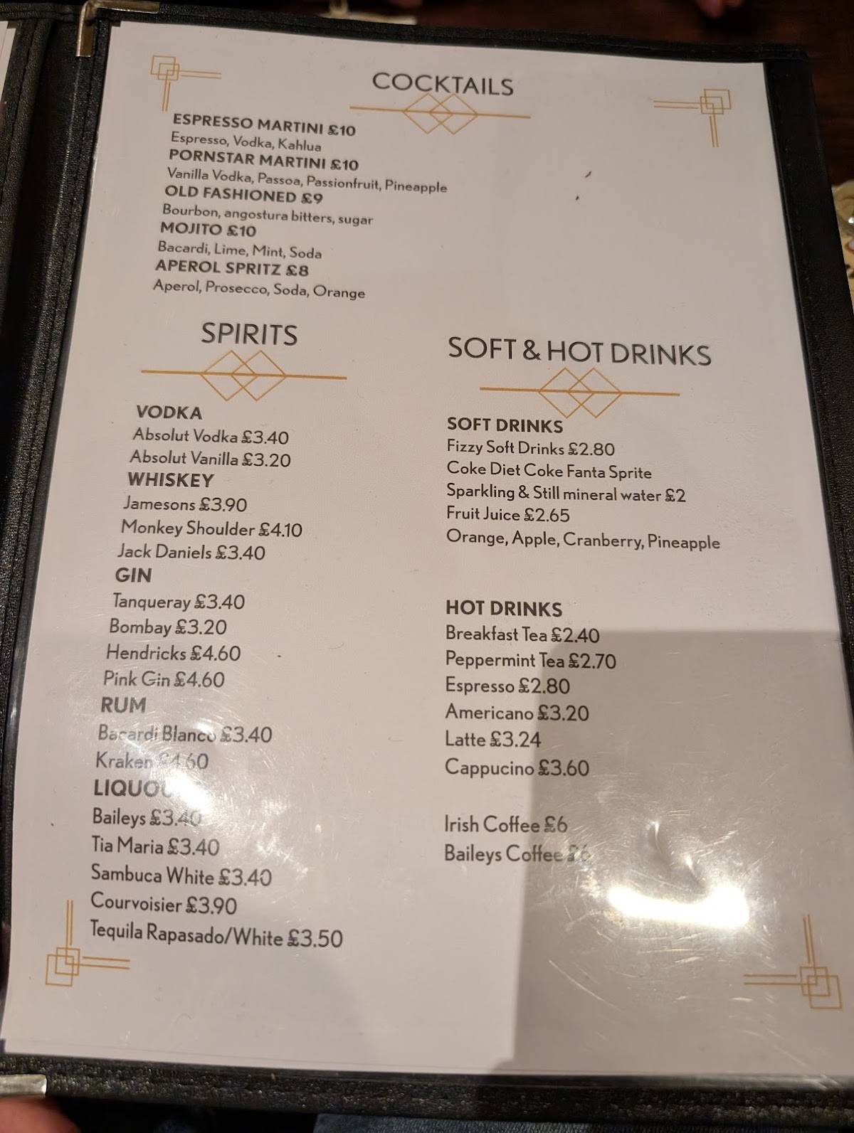 Menu at Belgian Bar, Altrincham
