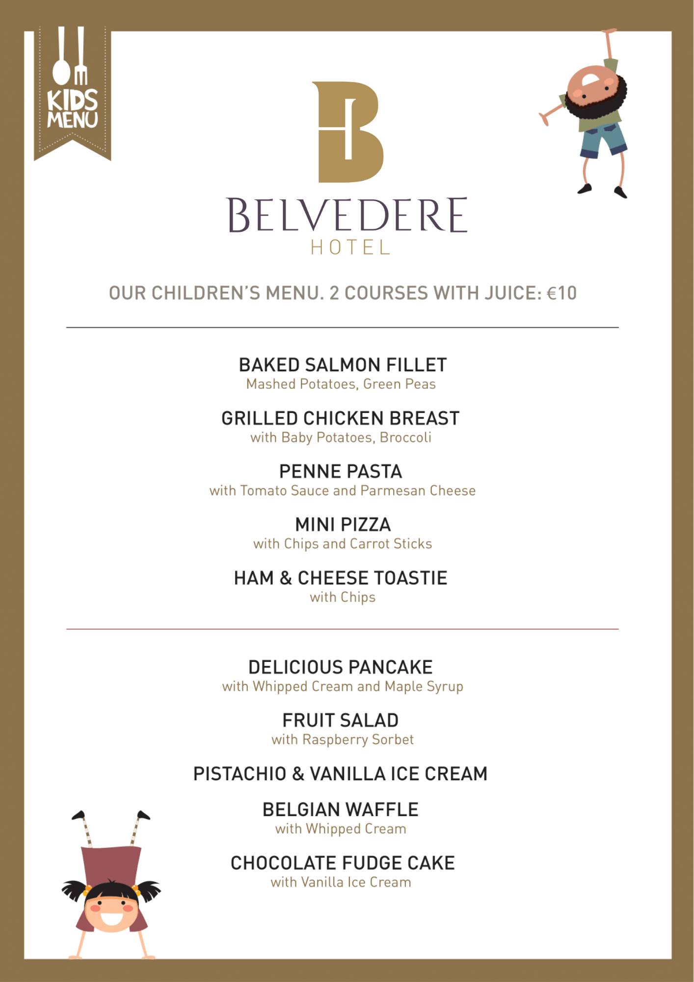 Menu at Belvedere Hotel Dublin pub & bar, Dublin