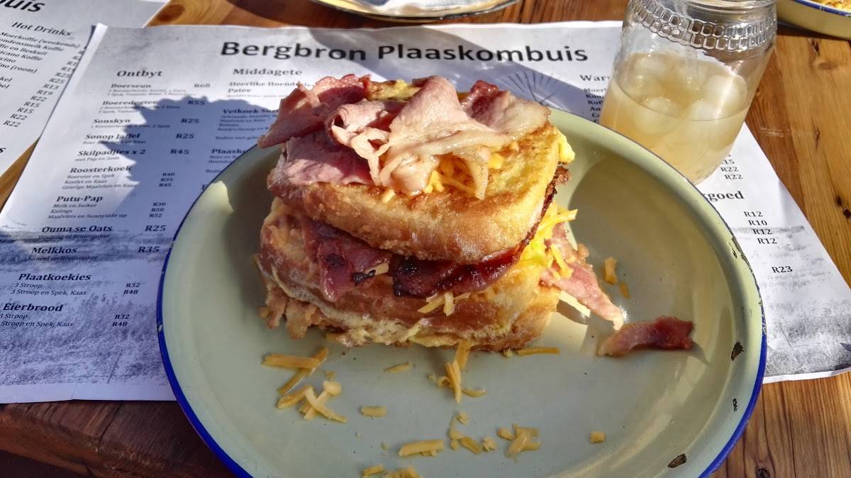 Menu at Bergbron Plaaskombuis en Padstal restaurant, Johannesburg