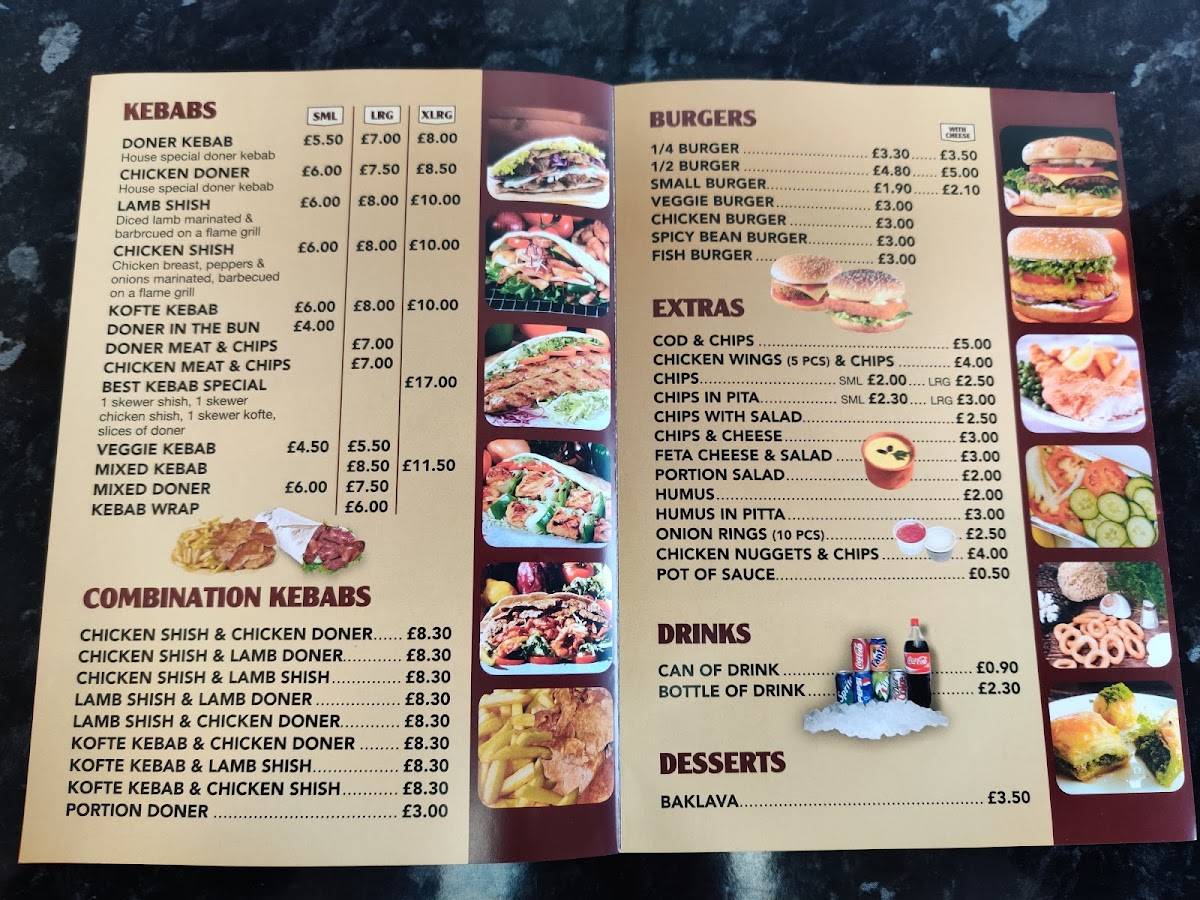 Menu at Best Kebab House fast food, Reading, 234 Shinfield Rd
