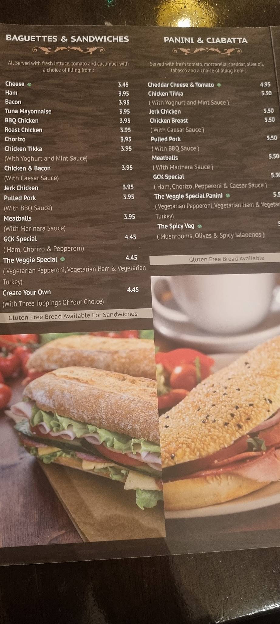 Menu at Grand Central Kitchen restaurant, Birmingham