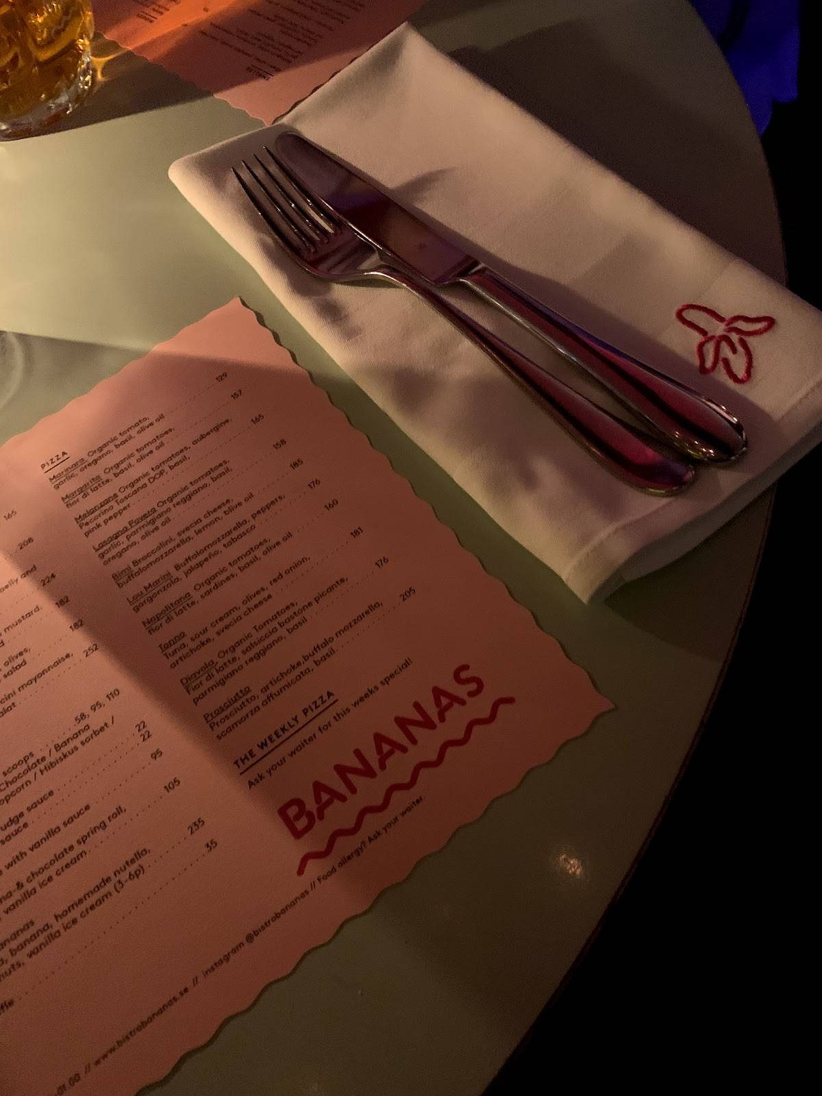 Menu at Bistro Bananas pub & bar, Stockholm