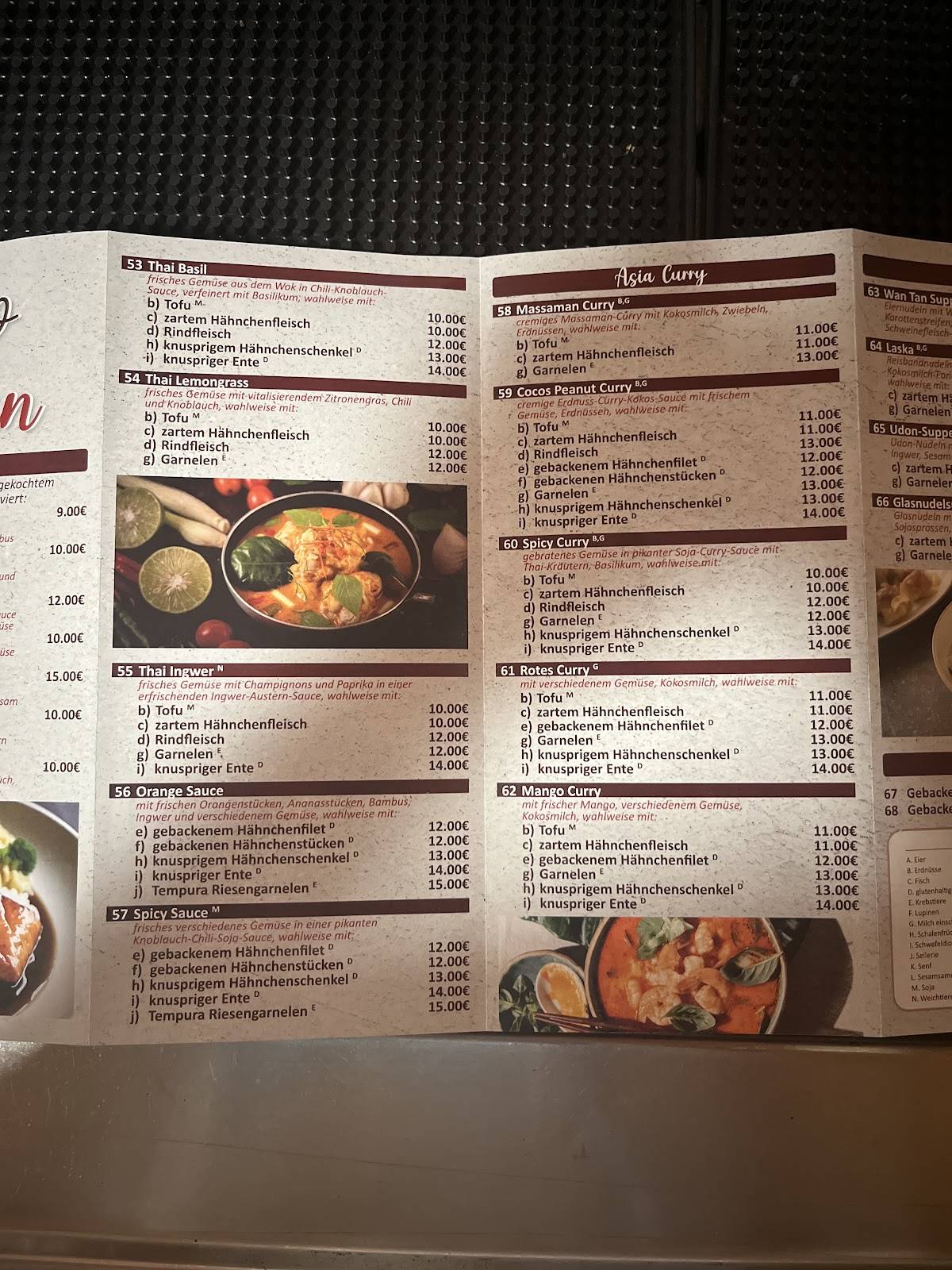 Speisekarte von Bistro Tran restaurant, Halbe