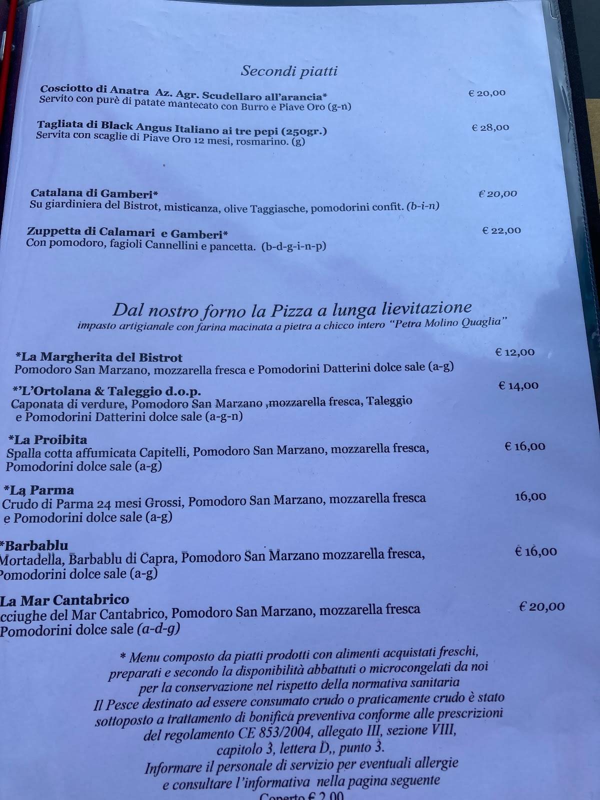 Menu da Bistrot Qua la Mano - Cucina con Cantina pub & bar, Settala