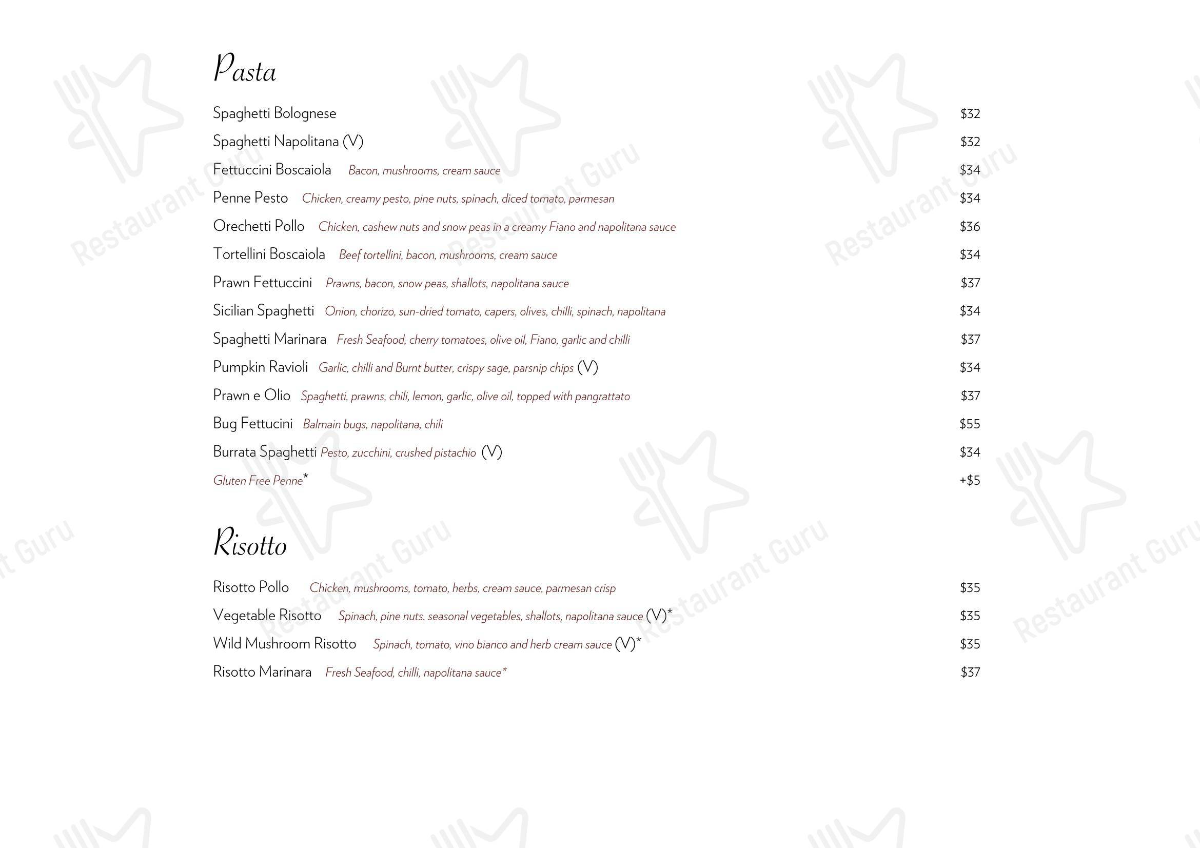 Menu at Biviano's Restaurant Dural, Dural
