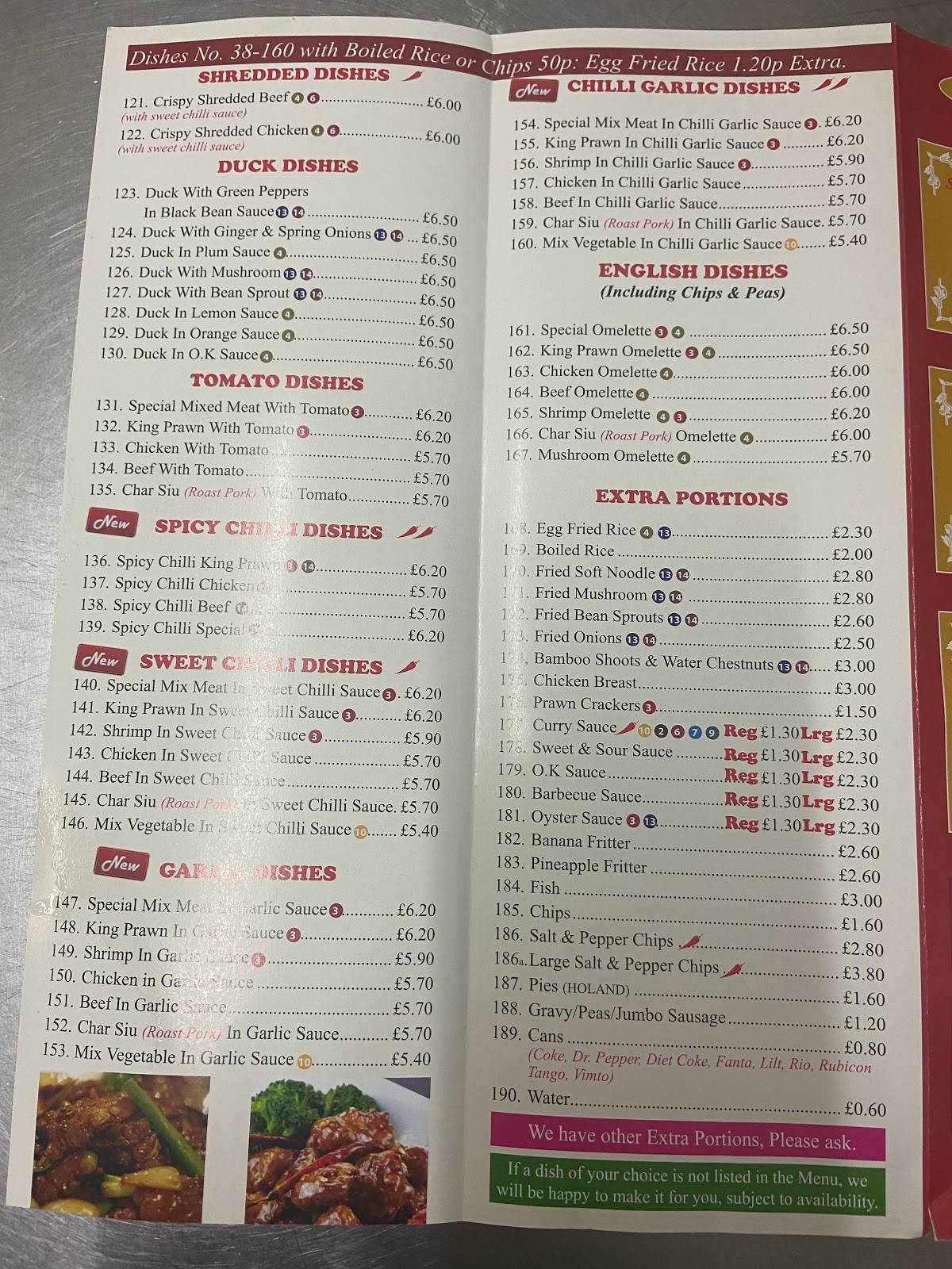 Menu at The New Dragon fast food, Blackburn, 94 Accrington Rd