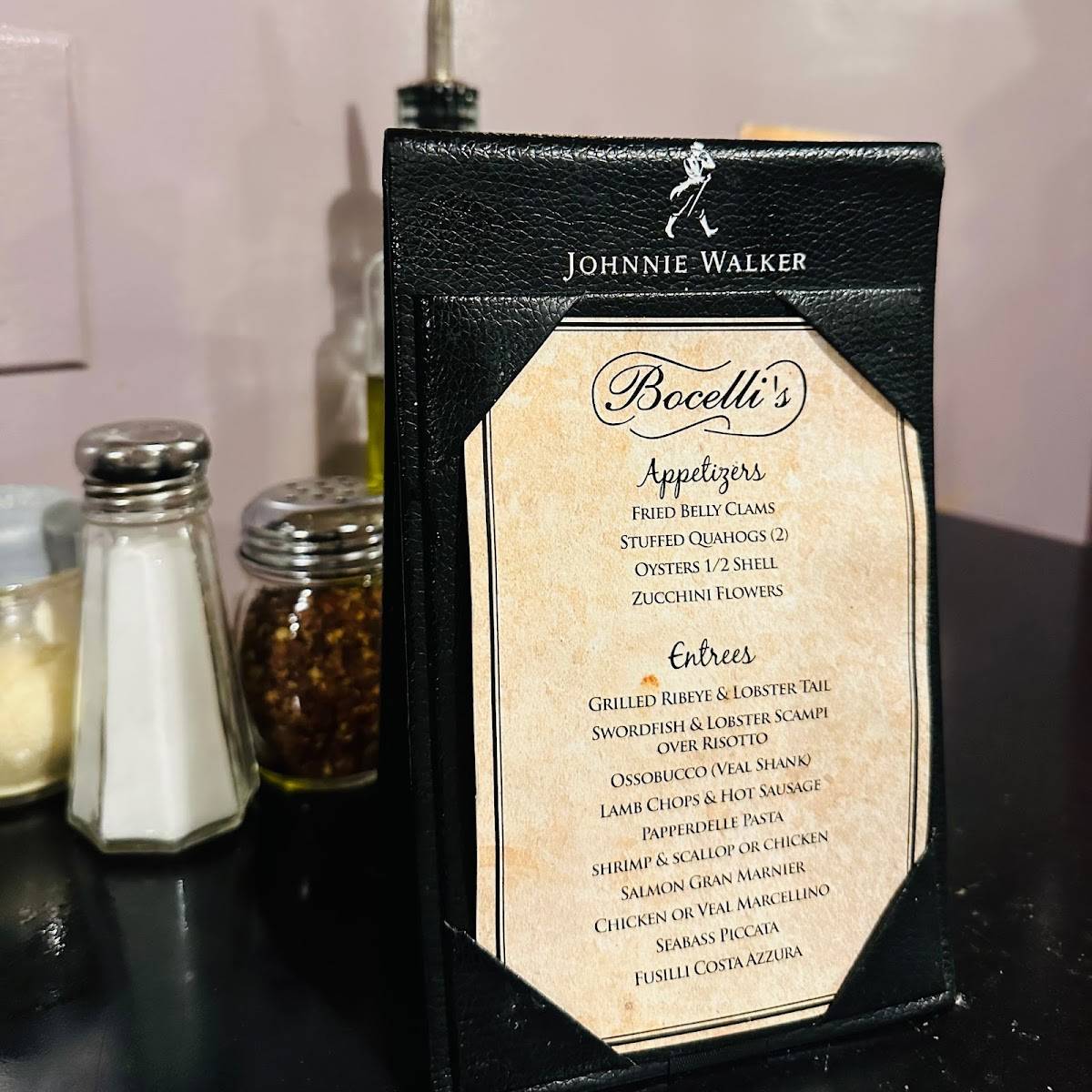 Menu at Bocelli's pub & bar, Medford, 374 Main St