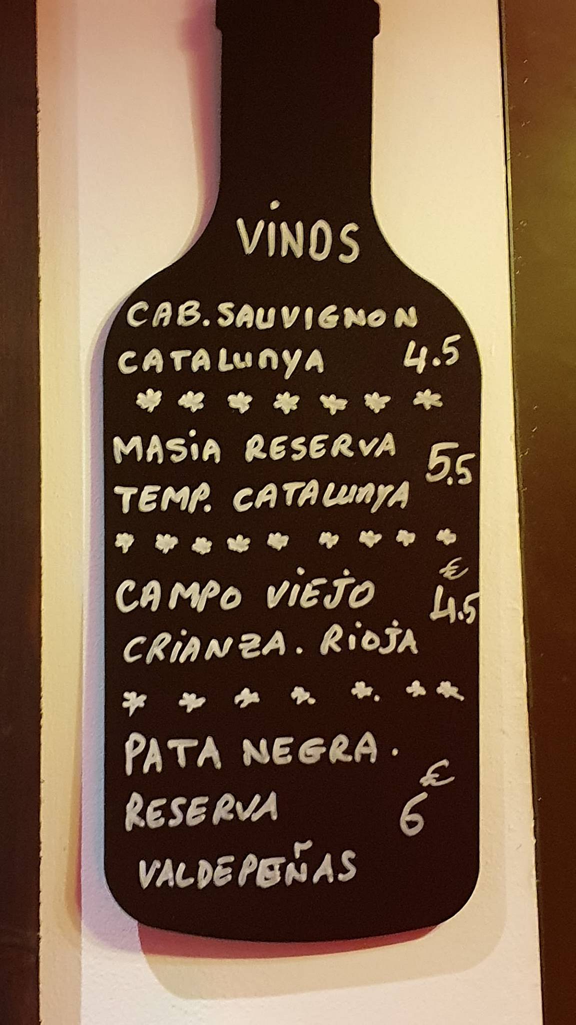 Menu at Bodega Biarritz 1881 restaurant, Barcelona, Carrer Nou de Sant ...