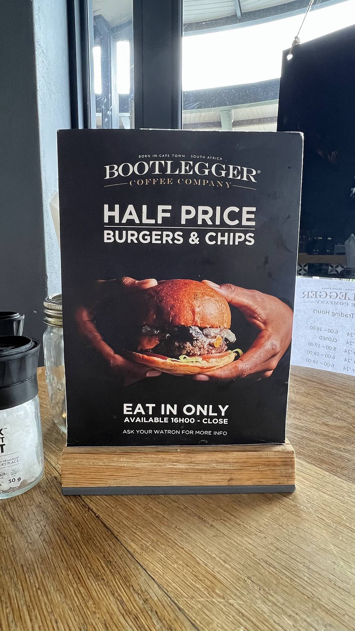 Menu at Bootlegger - Irene Link restaurant, Centurion, Shop 19