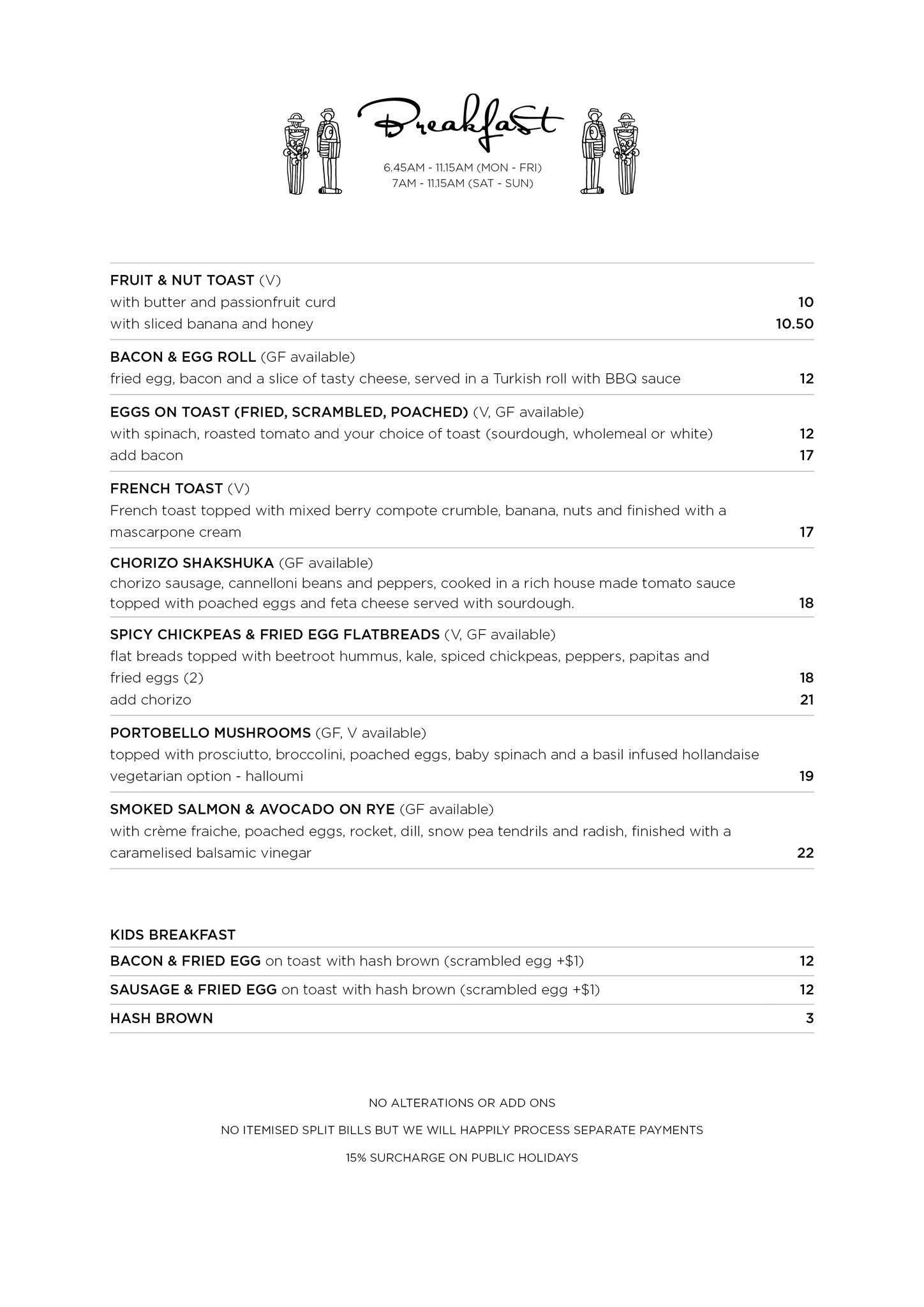 Menu at Botero Cafe & Roastery, Maclean