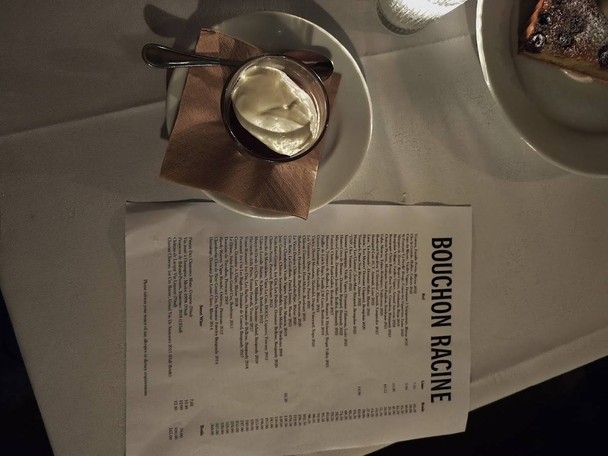 Menu at Bouchon Racine restaurant, London, Upstairs