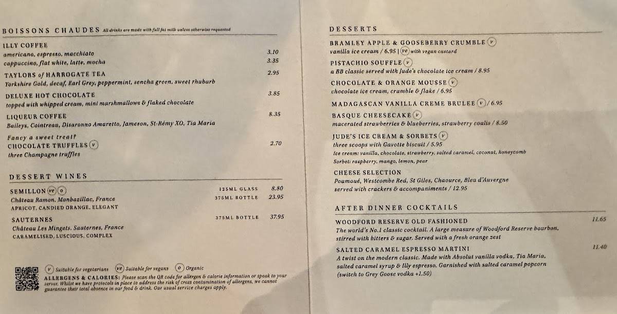 Menu at Brasserie Blanc - Bournemouth pub & bar, Bournemouth