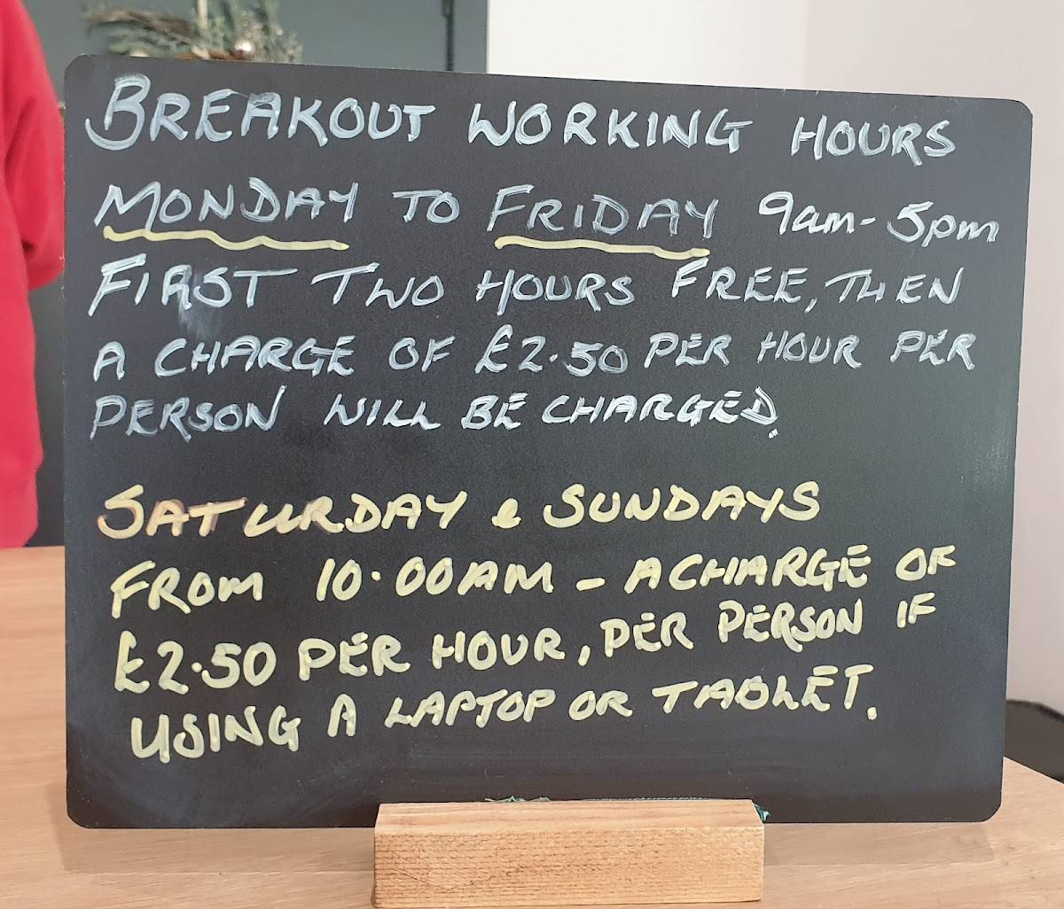 Menu at Breakout Currie cafe, Balerno