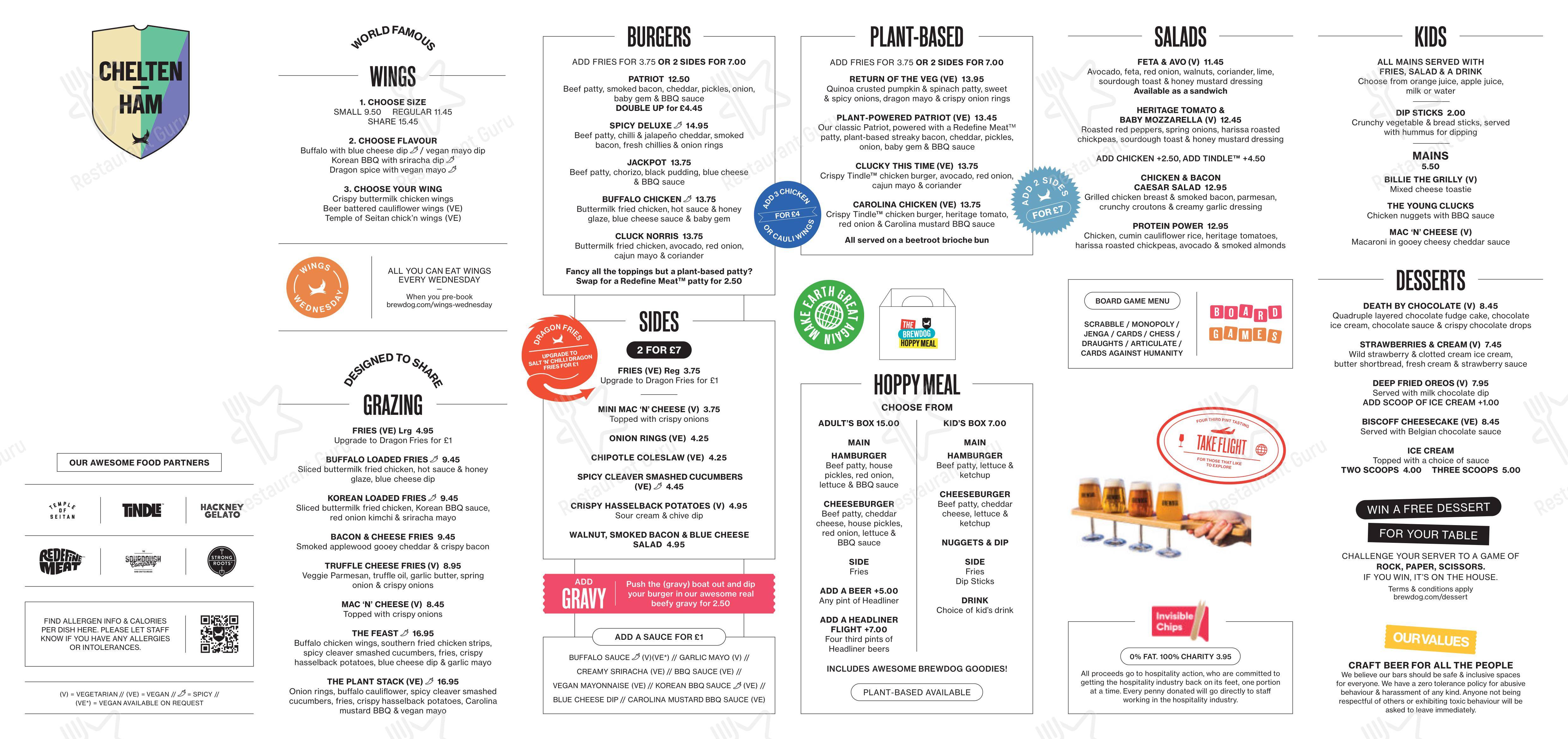 Menu at BrewDog Cheltenham pub & bar, Cheltenham