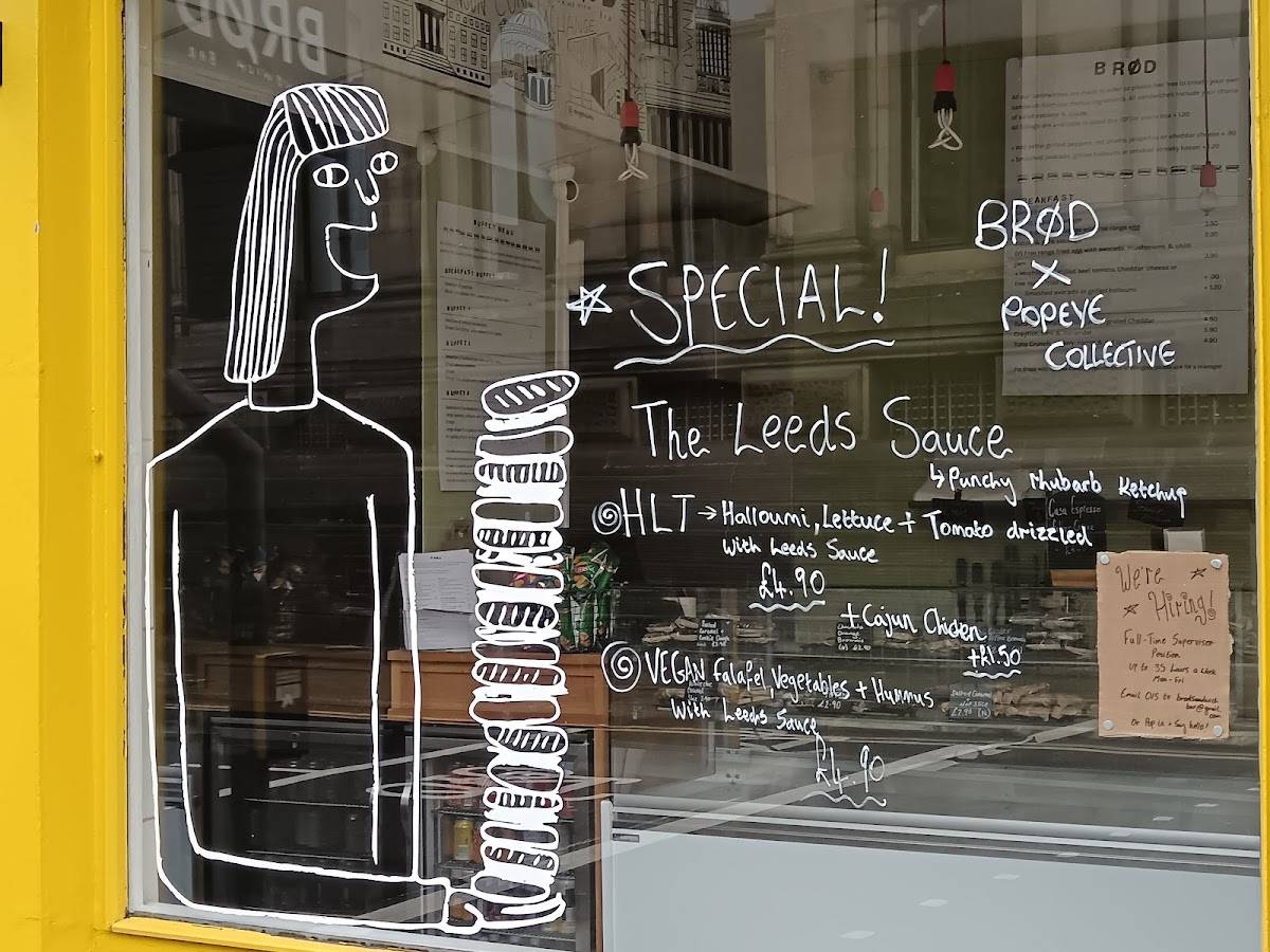 Menu at Brød Sandwich Bar, Leeds, 31 Great George St