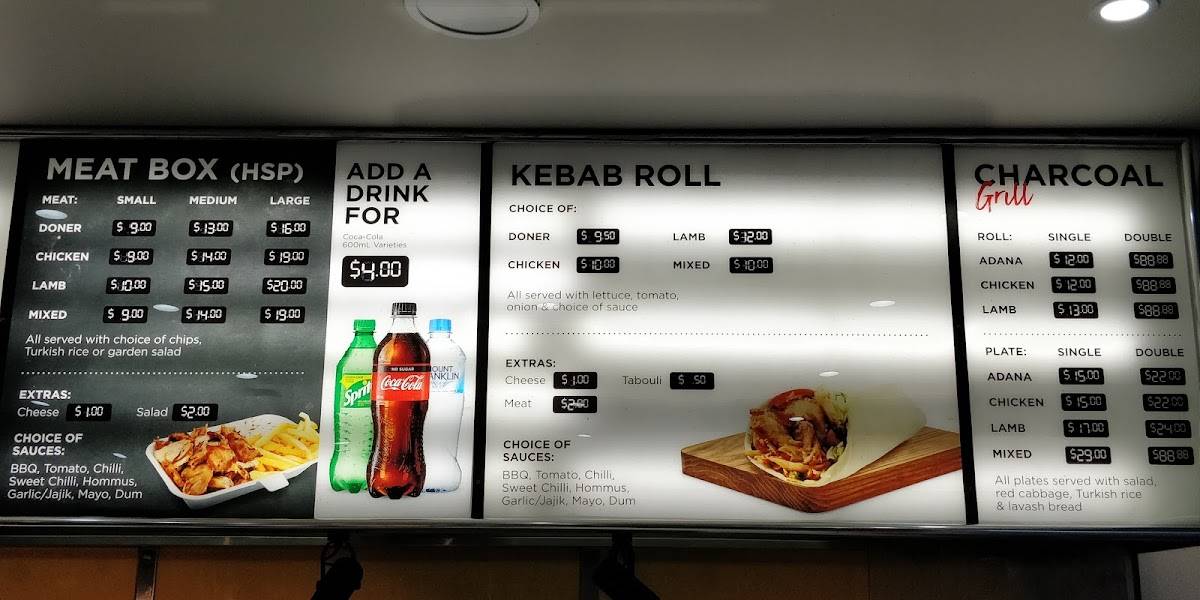 Menu at Brothers Kebab Belmore restaurant, Belmore