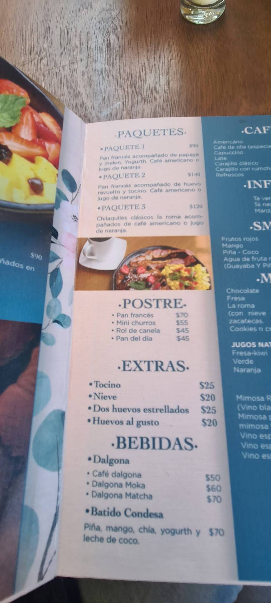 Carta del restaurante La Roma Brunch Norte, Aguascalientes