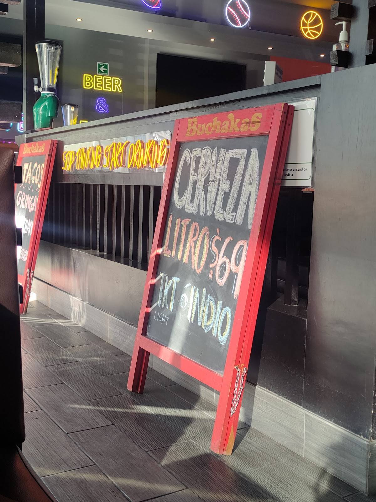 Carta de Buchakas Sports Bar Paseo Tec, Monterrey, Av. Eugenio Garza ...