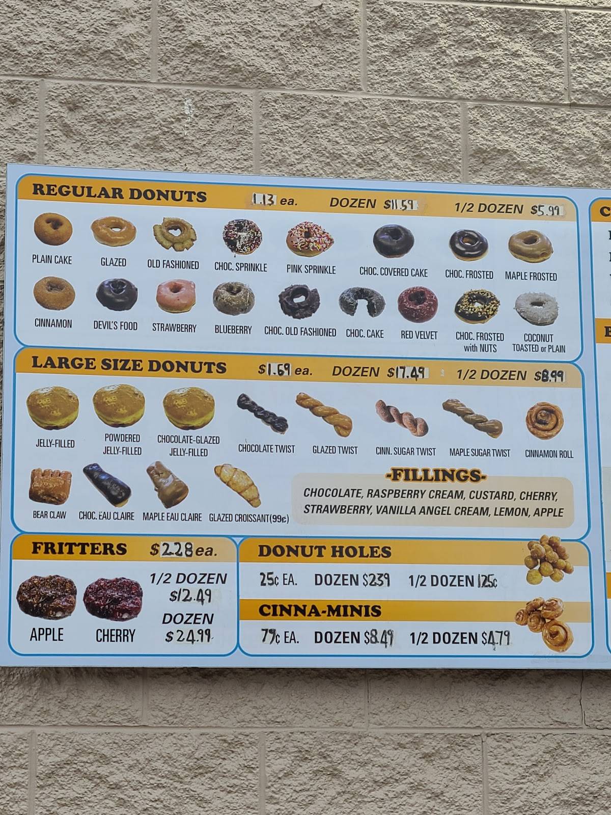 Menu at Buck'N Good Donuts fast food, Seymour
