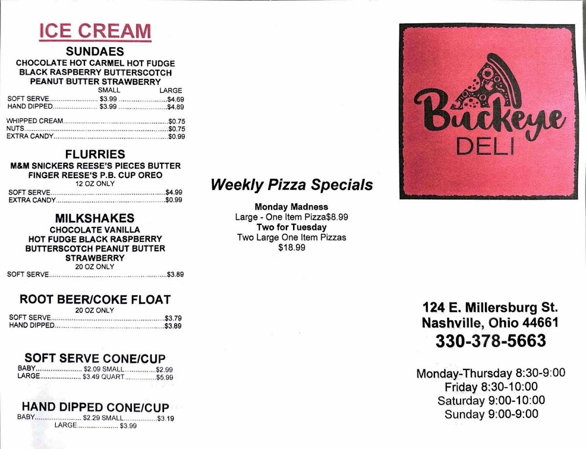 Menu at Buckeye Deli & The Patio Bar at Buckeye Deli, Nashville