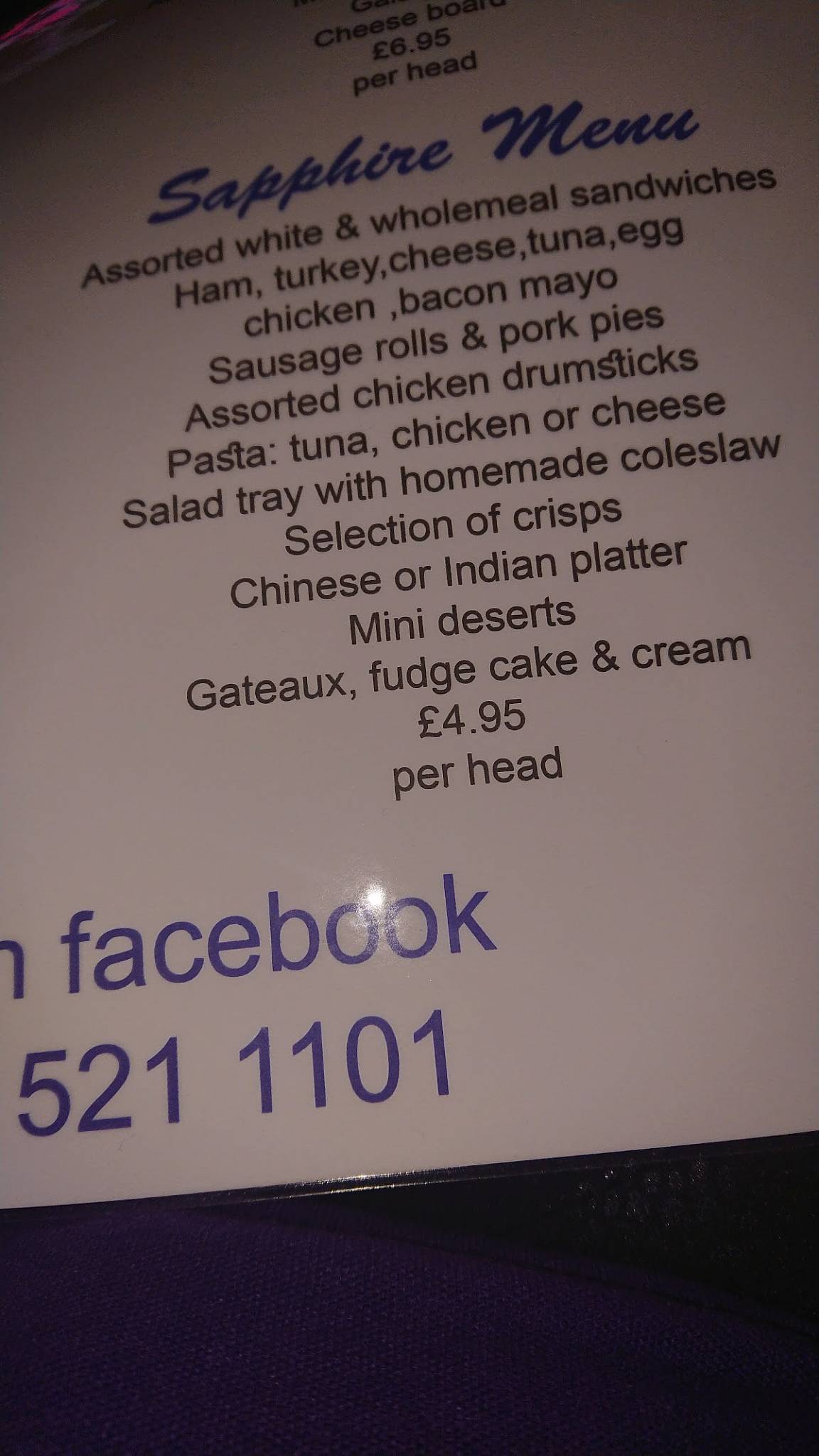 Menu at Buffet Bar, Liverpool, 66a Moss Ln