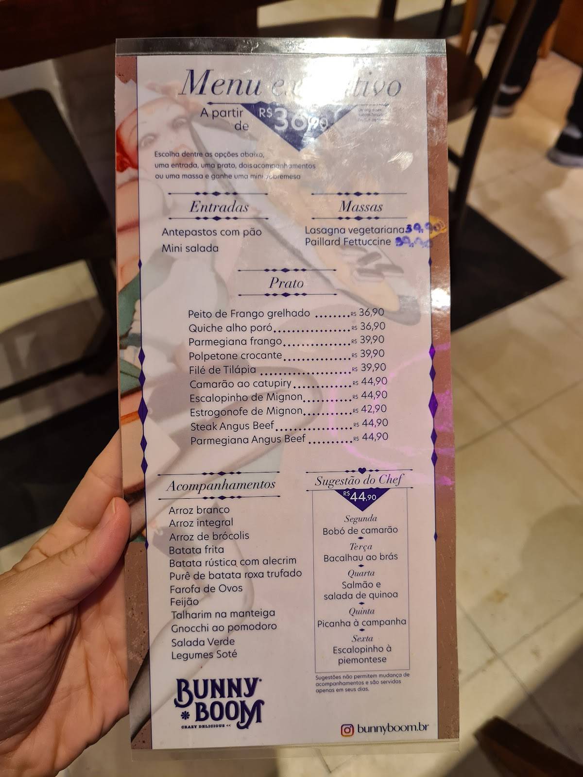 Carta del restaurante Bunny Boom, Rio del Janeiro, Av. das Américas