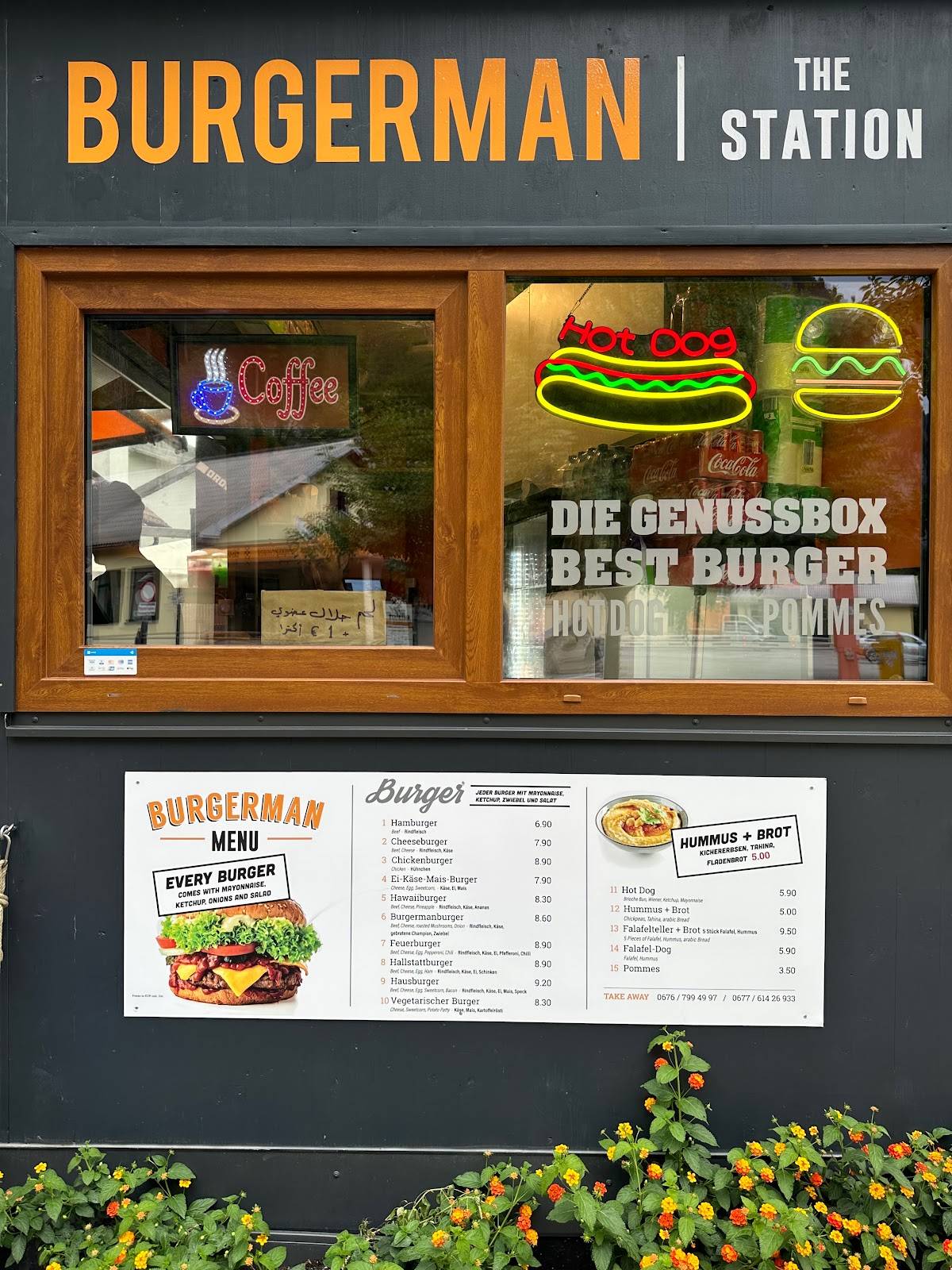 Menu au Burgerman The Station restaurant, Hallstatt