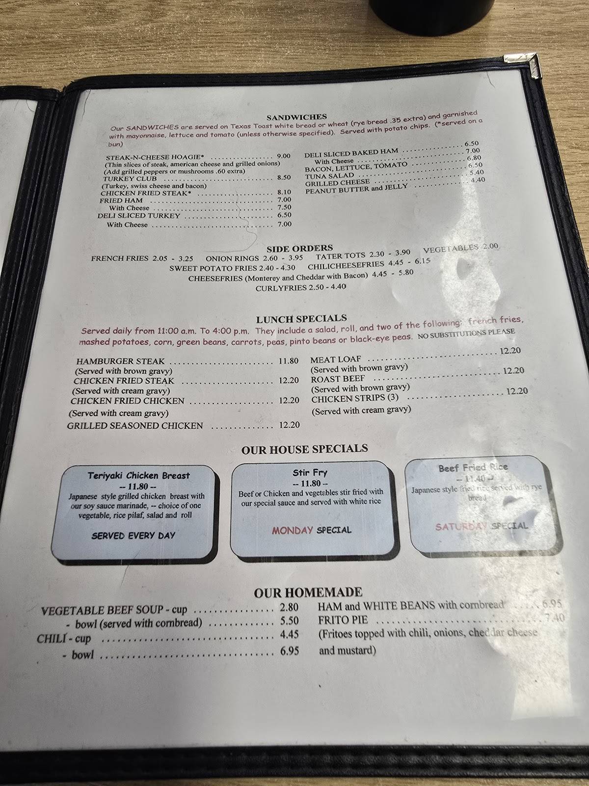Menu at Burgess Grill fast food, Lawton