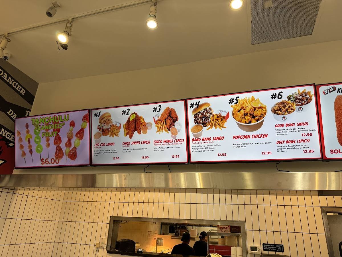 Menu at Burnin’ Mouth Nashville Hot Chicken restaurant, Meridian