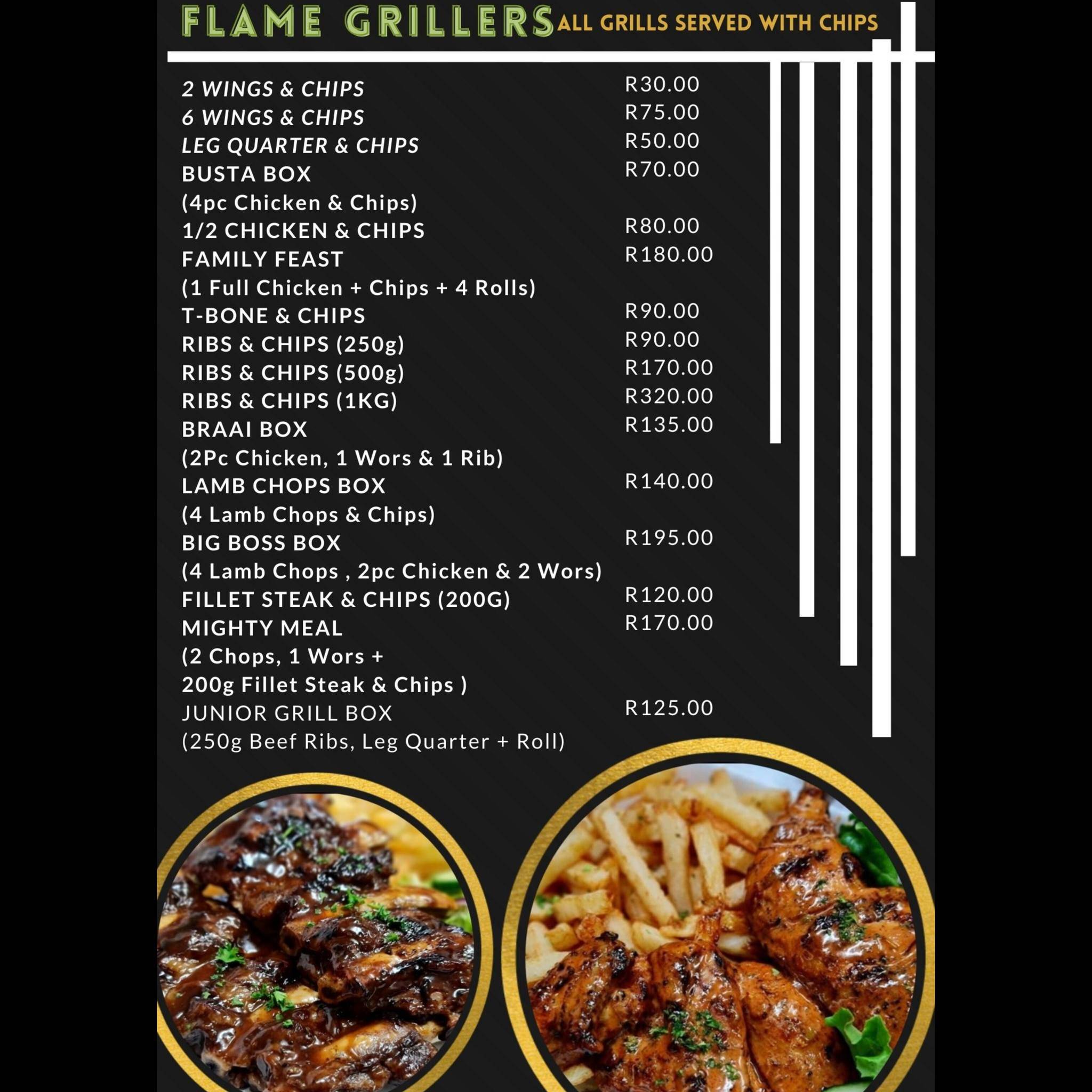 Menu at Busta's Food Hub restaurant, Paarl