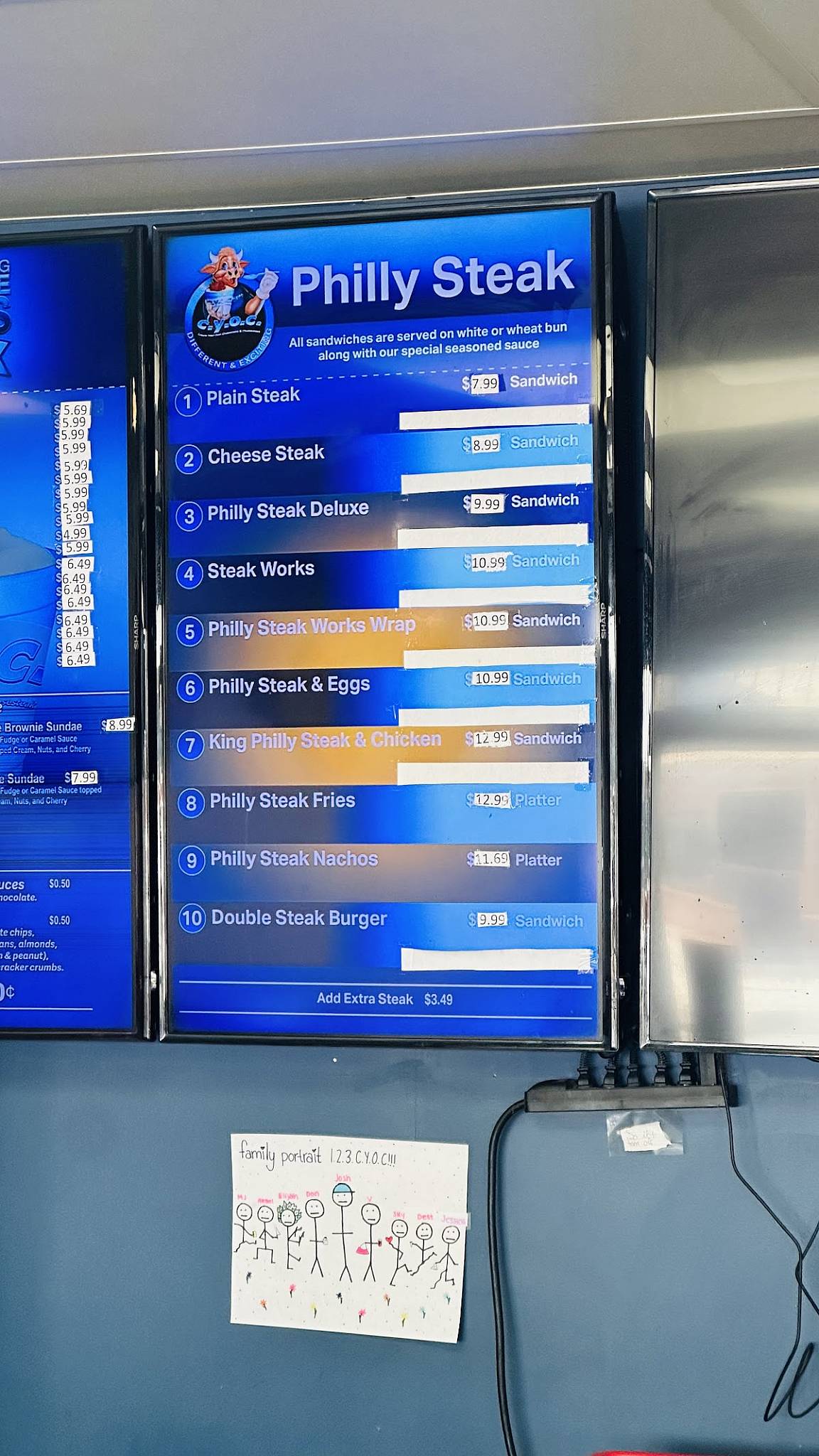 Menu at C.Y.O.C. Create Your Own Cheesecake and Cheesesteak - Waukegan ...